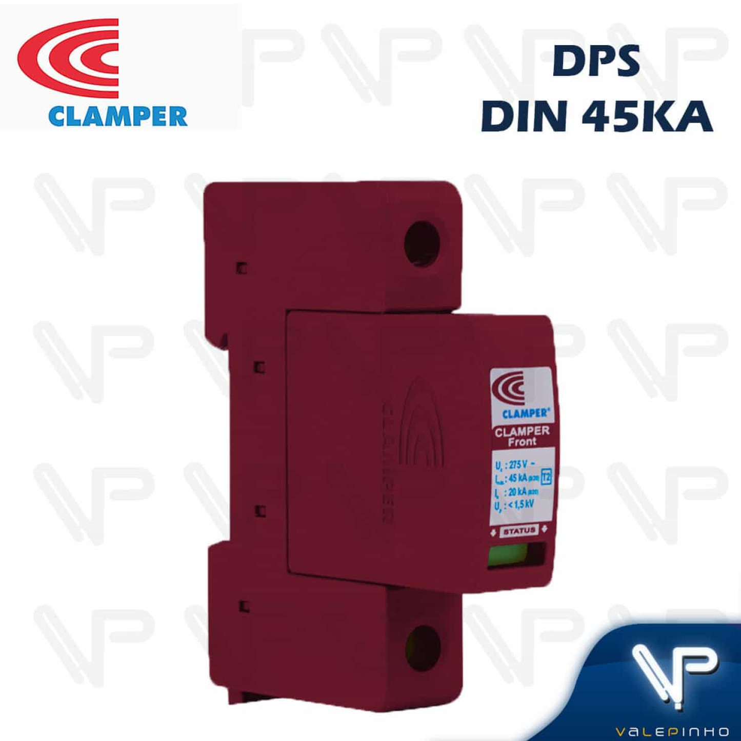 DISPOSITIVO PROTETOR CONTRA SURTO DPS 45KA UNIPOLAR - Valepinho