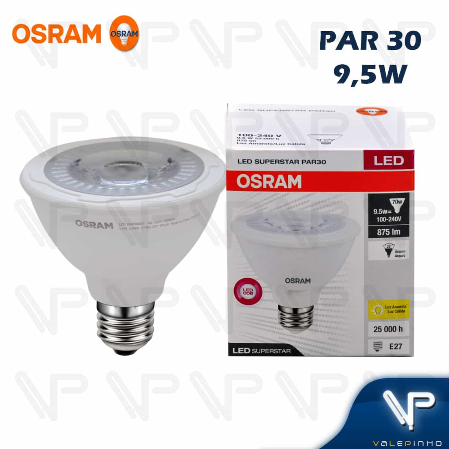 Lâmpada Led Par30 LEDVANCE OSRAM |VALEPINHO