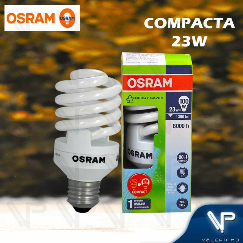 Lâmpada Compacta Fluorescente Espiral 23W Osram - Valepinho | Lâmpada