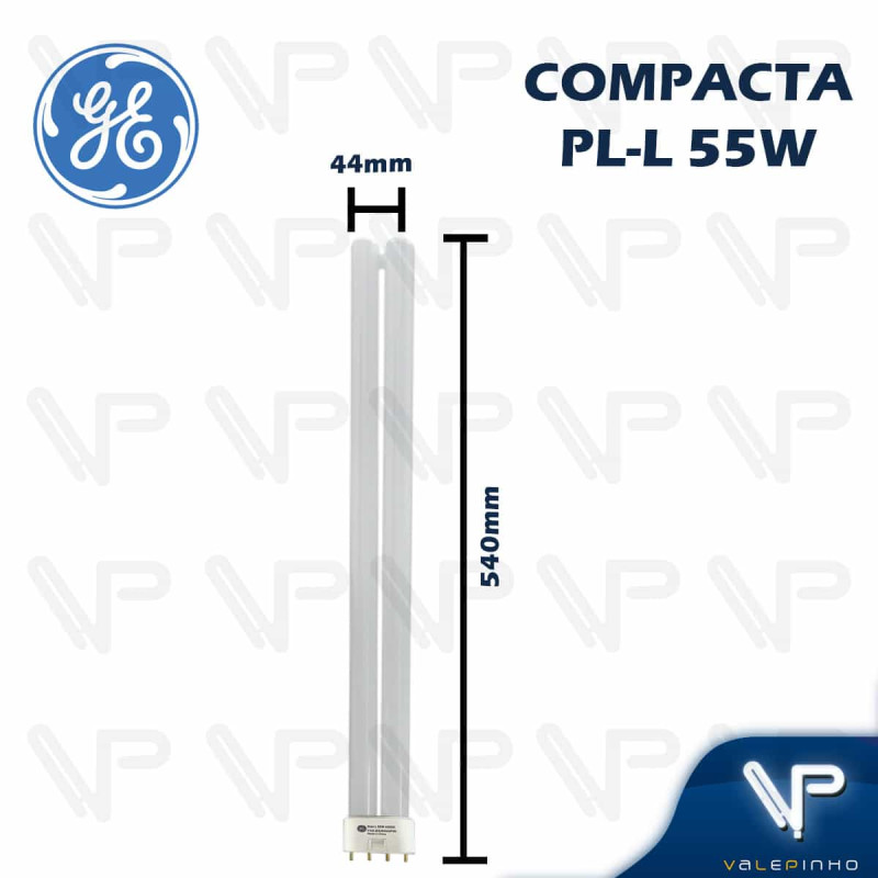 LÂMPADA COMPACTA GEPLL 55W 4000K(BR NEUTRO)2G11 | VALEPINHO