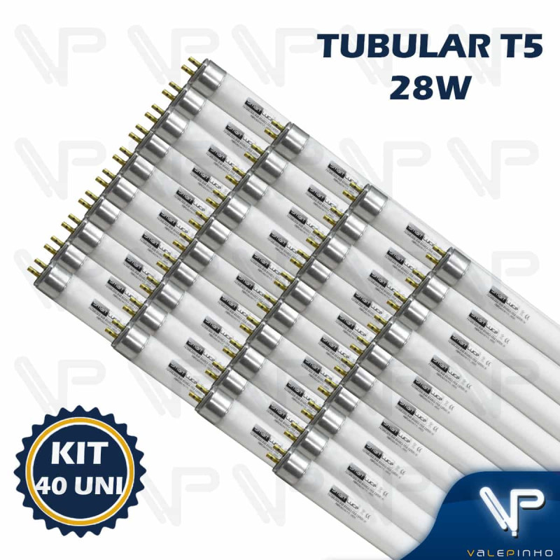 LÂMPADA FLUOR TUBULAR T5 28W 4000K(BRANCO NEUTRO)G5 | VALEPÍNHO