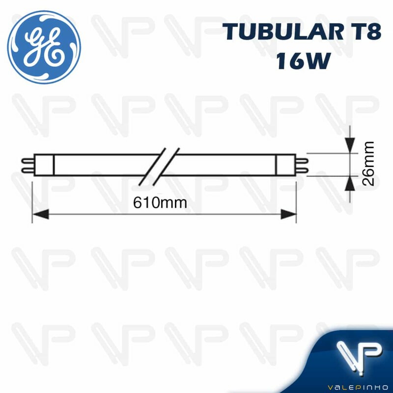 LÂMPADA FLUOR TUBULAR T8 GE 16W 4100K(BR NEUTRO)G13 | VALEPINHO