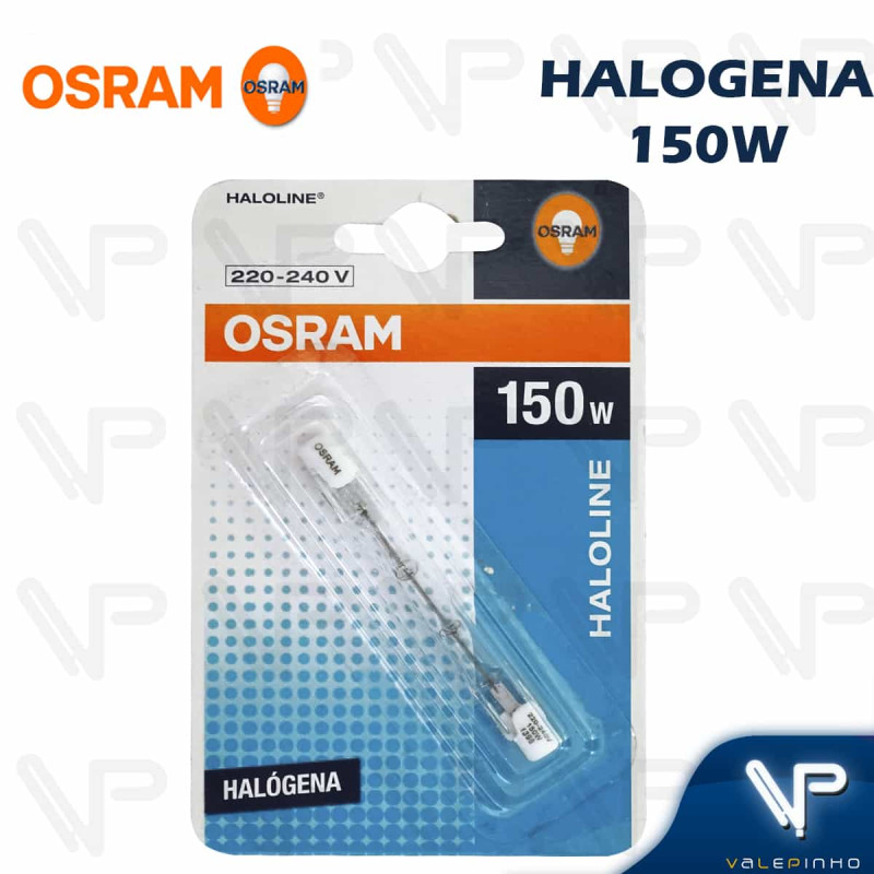 LÂMPADA HALÓGENA PALITO OSRAM 150W 220V 3000K(BR.QUENTE) |VALEPINHO