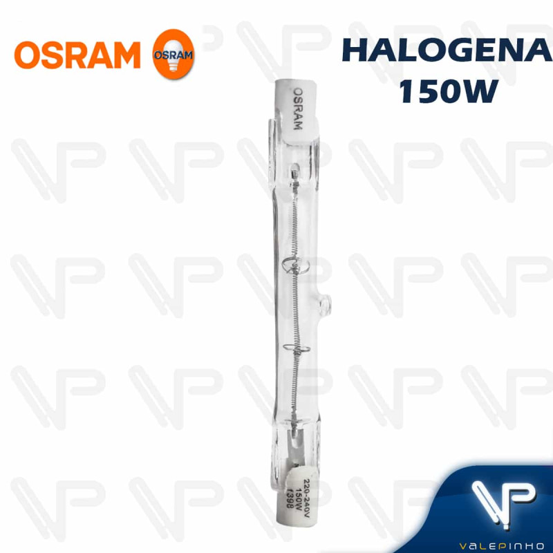 LÂMPADA HALÓGENA PALITO OSRAM 150W 220V 3000K(BR.QUENTE) |VALEPINHO