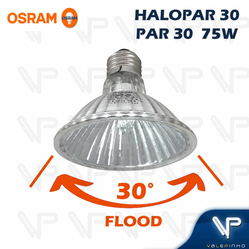 LÂMP HALÓGENA PAR30 OSRAM 75W 2900K(BR QUENTE) | VALEPINHO
