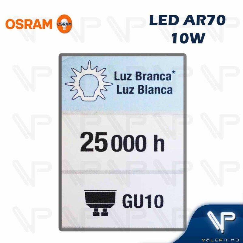 LÂMPADA LED AR70 10W 5000K(BR LUZ DO DIA)BIVOLT GU10 | VALEPINHO