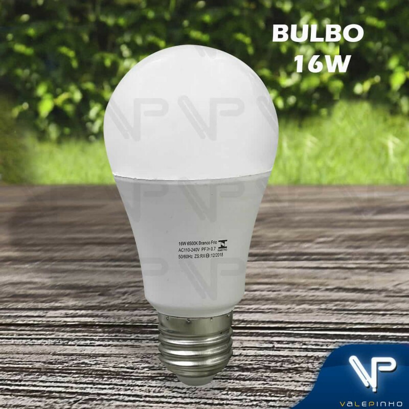 LÂMPADA LED BULBO 16W BIVOLT 6500K E27 - Valepinho | LED