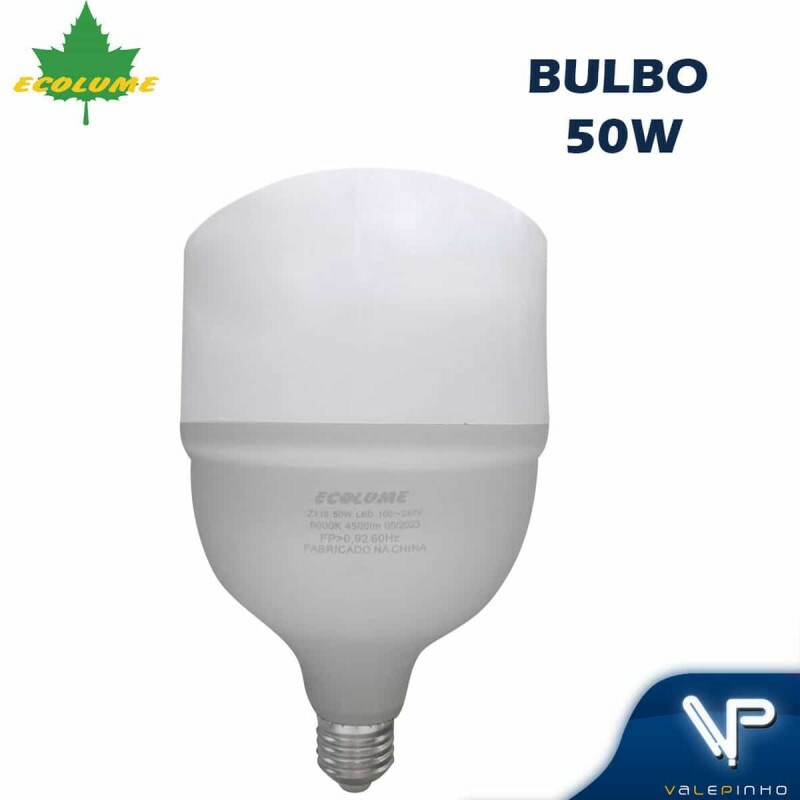 LÂMPADA LED BULBO 50W 6000K(BR FRIO)ALTA POTENCIA | VALEPINHO