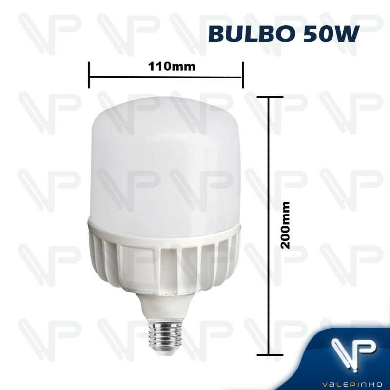 Lâmpada LED bulbo 50w 3000K - Valepinho | LED