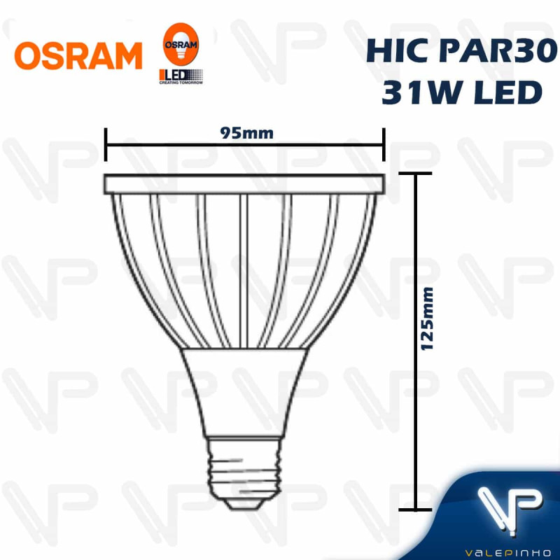LÂMPADA LED HCI-PAR30 OSRAM 31W 220V da OSRAM |VALEPINHO