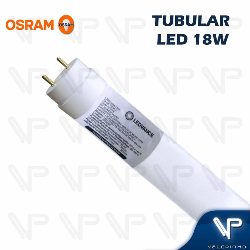LÂMPADA LED T8 LEDVANCE 18W 6500K(BR FRIO)G13 | VALEPINHO