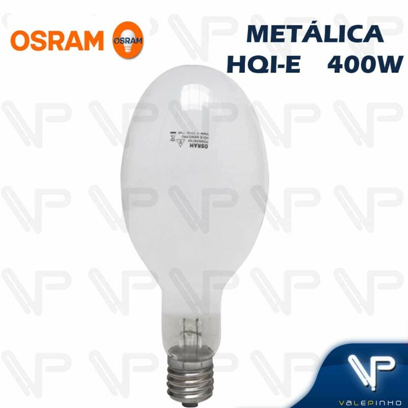 LÂMP METALICA OVOIDE OSRAM 400W 5200K(BR LUZ DO DIA)E40 | VALEPINHO