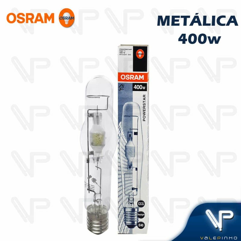 LÂMPADA METÁLICA OSRAM 400W 5500K(BR LUZ DO DIA)E40 | VALEPINHO