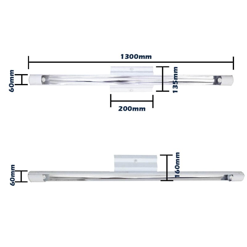 LUMINARIA TUBULAR SOBREPOR PARA 1X40W FLUORESCENTE/LED BRANCO| VALEPINHO