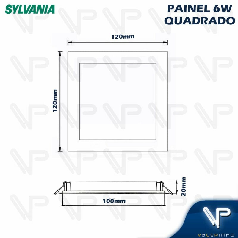 PAINEL PLAFON LED 6W EMBUTIR QUADRADO 3000K(BR.QUENTE)BIVOLT- Valepinho ...