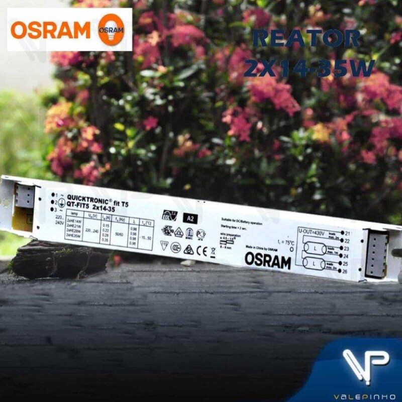 REATOR ELETRÔNICO OSRAM P/FLUOR 2x14W 21W 28W 35W | VALEPINHO