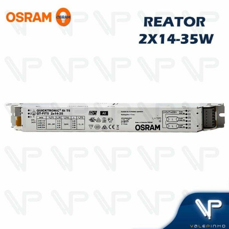 REATOR ELETRÔNICO OSRAM P/FLUOR 2x14W 21W 28W 35W | VALEPINHO