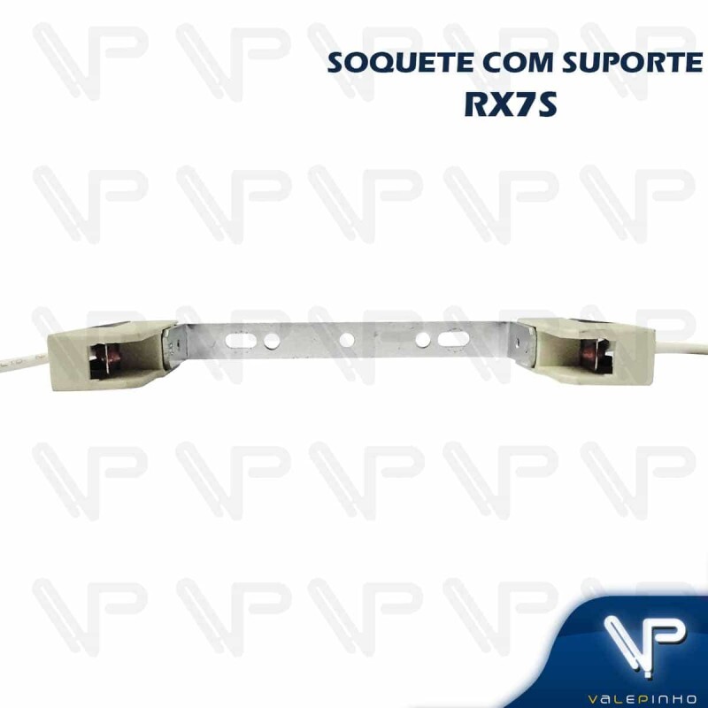 SOQUETE P/LAMPADA METALICA 70W/150W RX7S C/SUPORTE | VALEPINHO | VALEPINHO