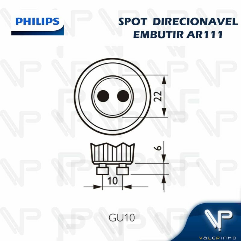 SPOT EMBUTIR REDONDO AR111 GU10 | VALEPINHO